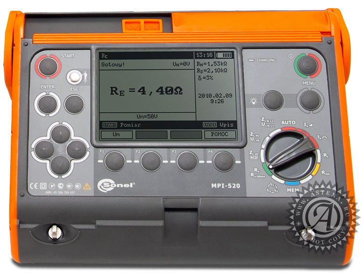 Измеритель параметров электробезопасности электроустановок MPI-520